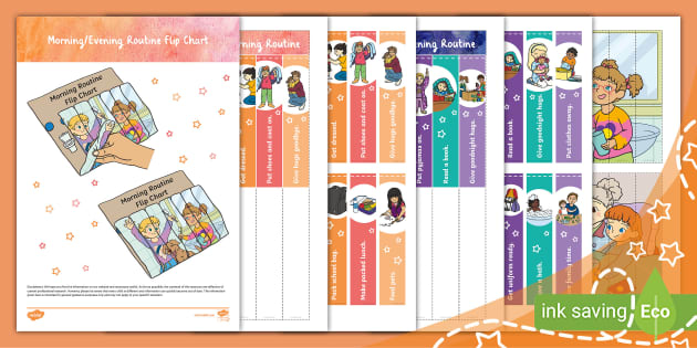 Morning/Evening Routine Flip Chart - Twinkl