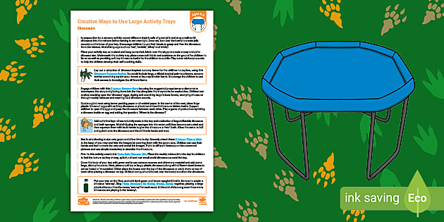 EYFS Ages 0-2 Large Activity Trays: Dinosaurs | Twinkl