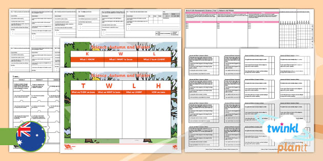 Year 1 Science Autumn and Winter Assessment Pack