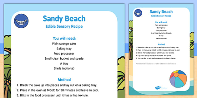 Sandy Beach Edible Sensory Recipe (Teacher-Made)