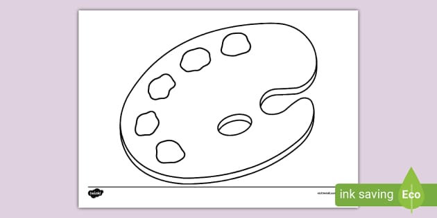 Blank Paint Palette Template teacher Made Twinkl