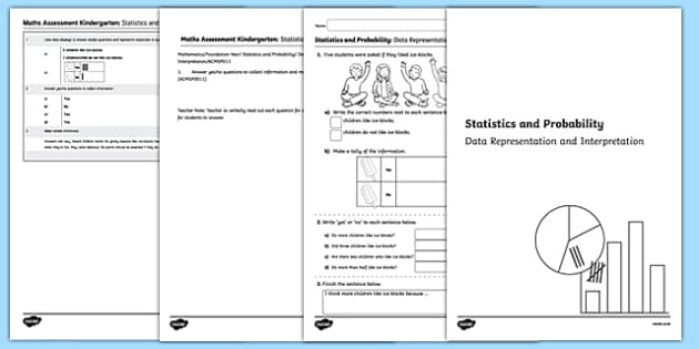 Kindergarten Statistics and Probability Assessment Pack-Australia