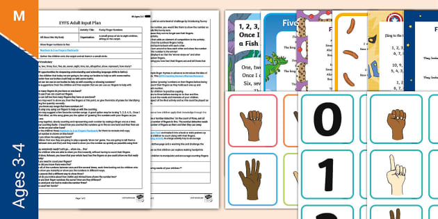 EYFS Funky Finger Numbers Adult Input Plan and Resource Pack