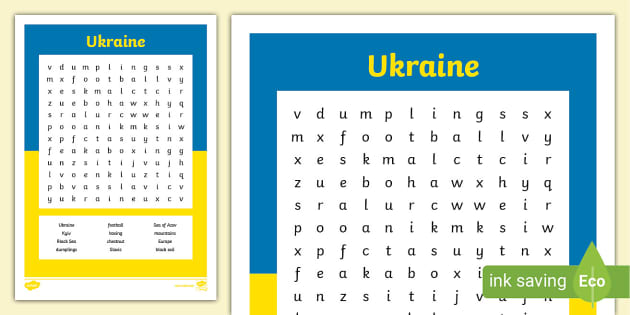 * NEW * KS2 Ukraine Word Search (teacher made) - Twinkl