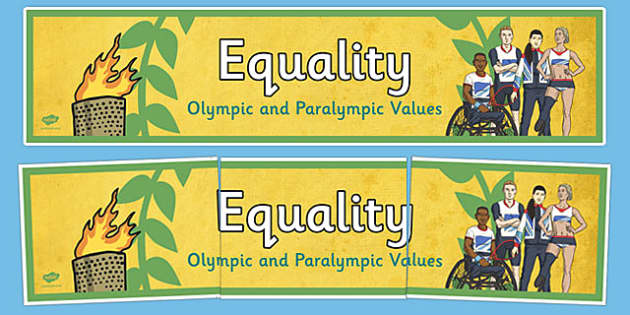 Equality Olympics and Paralympics Values Display Banner