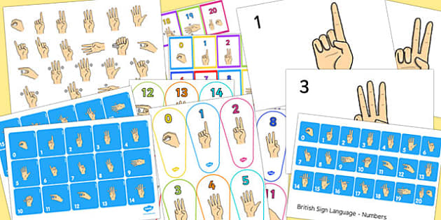 0-20 British Sign Language Resource Pack (Signer's View)