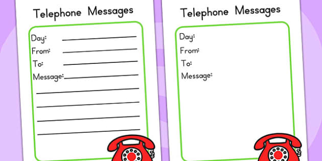 Minibeasts Investigation Telephone Message Pad - Twinkl