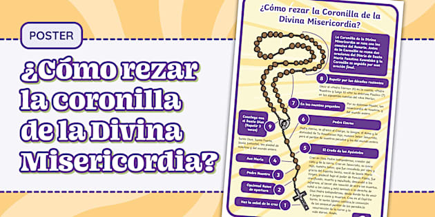 Póster: ¿Cómo rezar la coronilla de la Divina Misericordia?