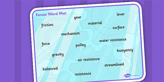 Forces Word Mat (teacher made) - Twinkl