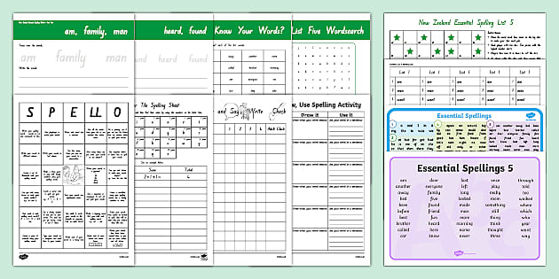 Essential Spelling List 5 Resource Pack profesor Hizo essential-spelling-list-5-resource-pack-profesor-hizo