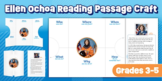 Hispanic Heritage Month Ellen Ochoa Reading Passage Craft