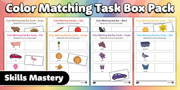 Color Matching Task Box Pack