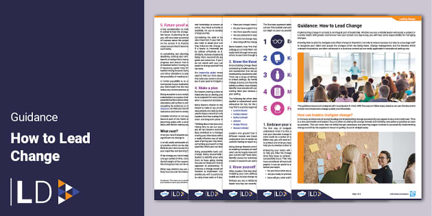 Guidance: Theories of Leading Change (teacher made) - Twinkl