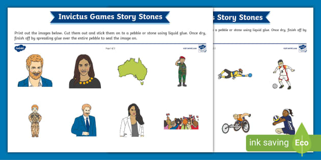 Invictus Games Story Stones Story Cut-Outs - Twinkl