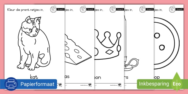 Inkleurprente Beginklank K (teacher made) - Twinkl