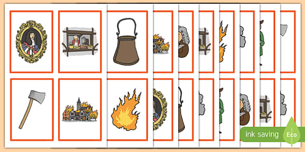 The Great Fire of London Snap Matching Cards (teacher made)