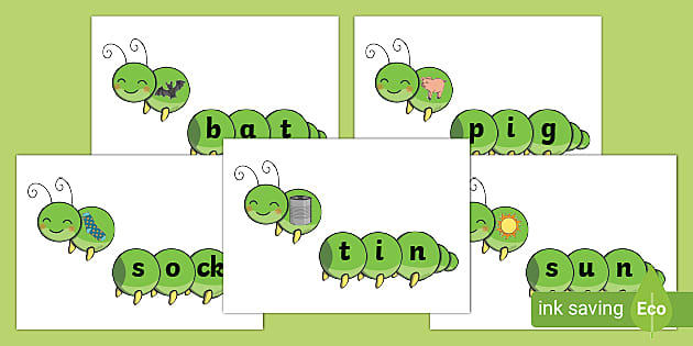 Phase 2 Build a Caterpillar CVC Activity (teacher made)