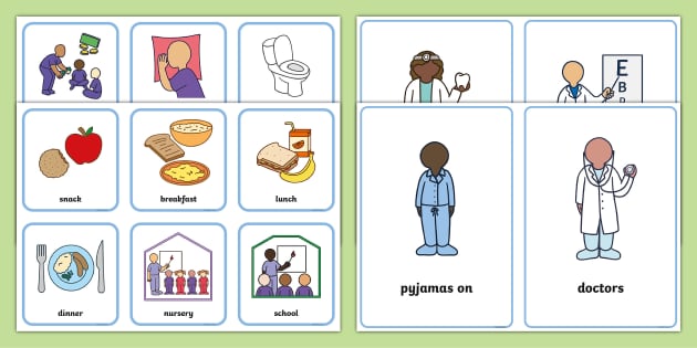 Twinkl Symbols: Kindergarten Visual Timetable Cards for Home