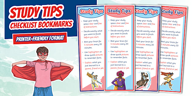 Intermediate Phase Life Skills - Study Tips - Bookmarks (CAPS Aligned)