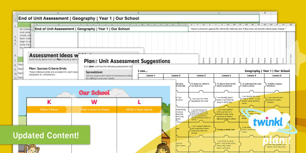 Geography: Our School Year 1 Unit Assessment Pack - Twinkl Geography: Our School Year 1 Unit Assessment Pack - Twinkl