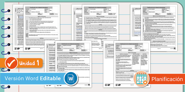 Pack Planificaciones | Editables | 1° básico | Unidad 1