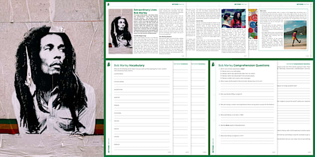 Extraordinary Lives: Bob Marley Reading Comprehension