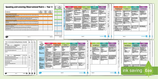 Year 4 Assessment Rubrics Pack - Twinkl Assessment Resources