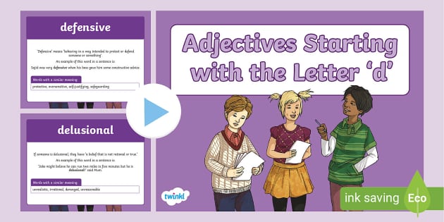 Adjectives Starting with the Letter 'd' PowerPoint - Twinkl