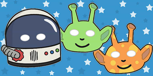 Astronaut And Alien Role Play Masks (teacher made) - Twinkl