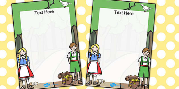 Hansel and Gretel Editable notes from teacher (teacher made)