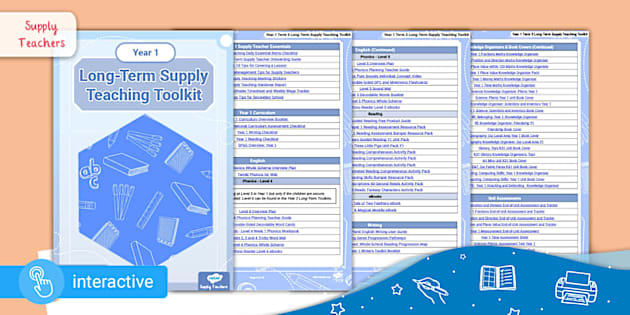Year 1 Term 3 Long-Term Supply Teacher Toolkit - Twinkl Year 1 Term 3 Long-Term Supply Teacher Toolkit - Twinkl