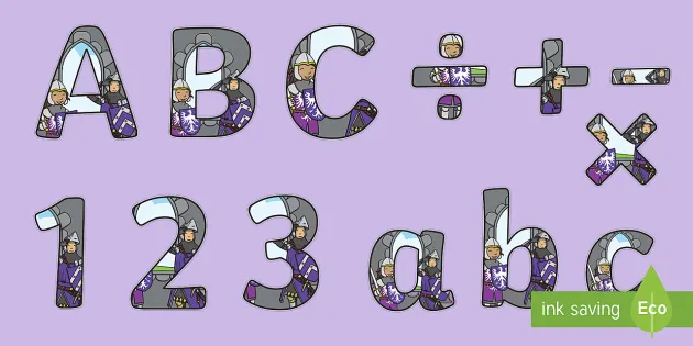 Castles & Knights Display Lettering & Symbols (Images)