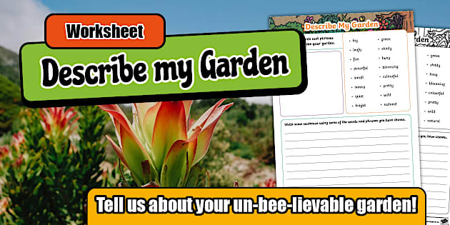 Foundation Phase Home Language - Describe my Garden - Worksheet (CAPS ...