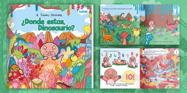 Ebook: ¿Dónde estás, Dinosaurio? (teacher made) - Twinkl