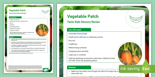 Taste-Safe Vegetable Patch Sensory Recipe | Twinkl - Twinkl