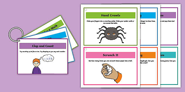 EYFS Calming Activity Ideas Cards