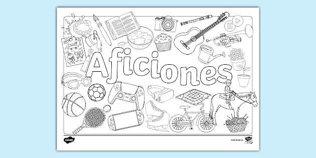 Hoja de colorear: Aficiones