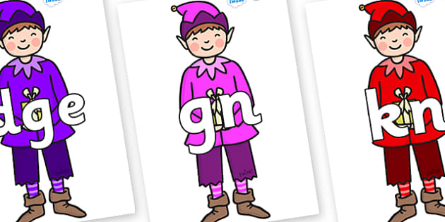 Silent Letters on Boy Elves (Multicolour) (Teacher-Made)