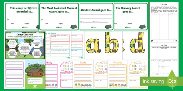 Writing Camp Activities Resource Pack | Learning Materials