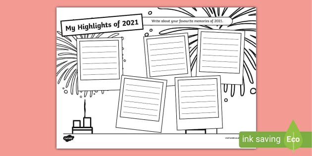 My Highlights of 2020 Snapshot Writing Frames (teacher made)