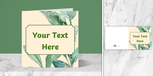Editable Botanical Greeting Card | Twinkl Party - Twinkl