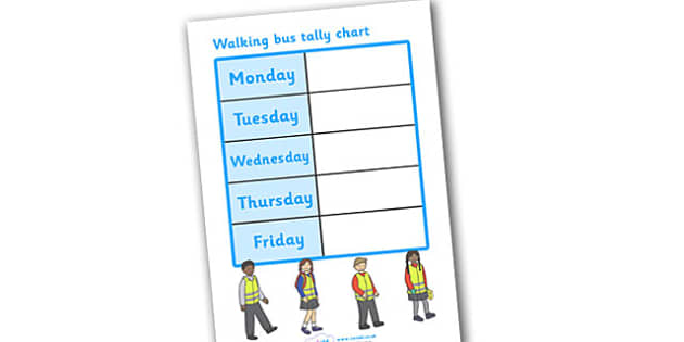 👉 Walking Bus Tally Chart (teacher made) - Twinkl