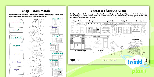 👉 PlanIt Year 4 Spanish Homework: Shopping for Food and Clothes