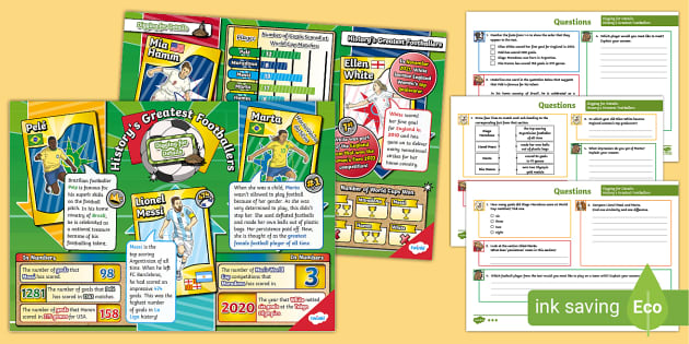 LKS2 History's Greatest Footballers Infographic Activity