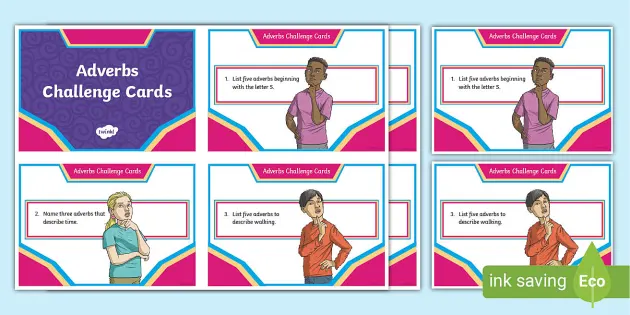 Adverb Picture Cards