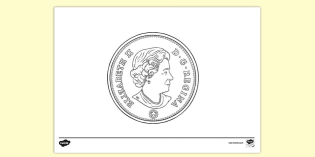 Canadian Cent Back Colouring | Colouring Sheets - Twinkl