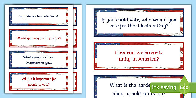 Election Day Writing Prompts (teacher made) - Twinkl