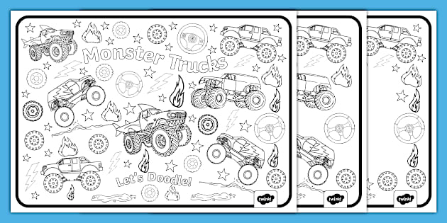 doodle monster coloring pages