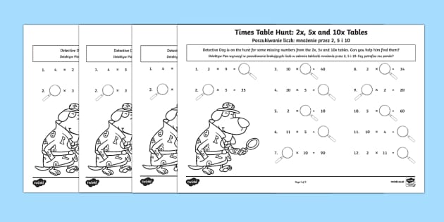 Times Tables Missing Numbers Worksheet Worksheet English Polish times-tables-missing-numbers-worksheet-worksheet-english-polish