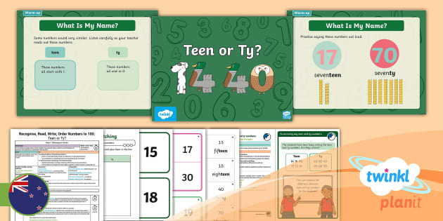 Phase 1 Number: Recognise, Read, Write, Numbers Teen or Ty?